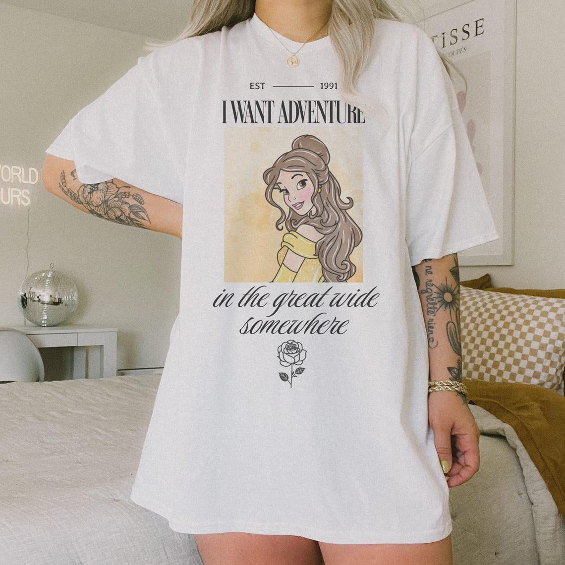 Adventure Flower Colors T-Shirt - Beauty and the Beast - Princess Belle ...