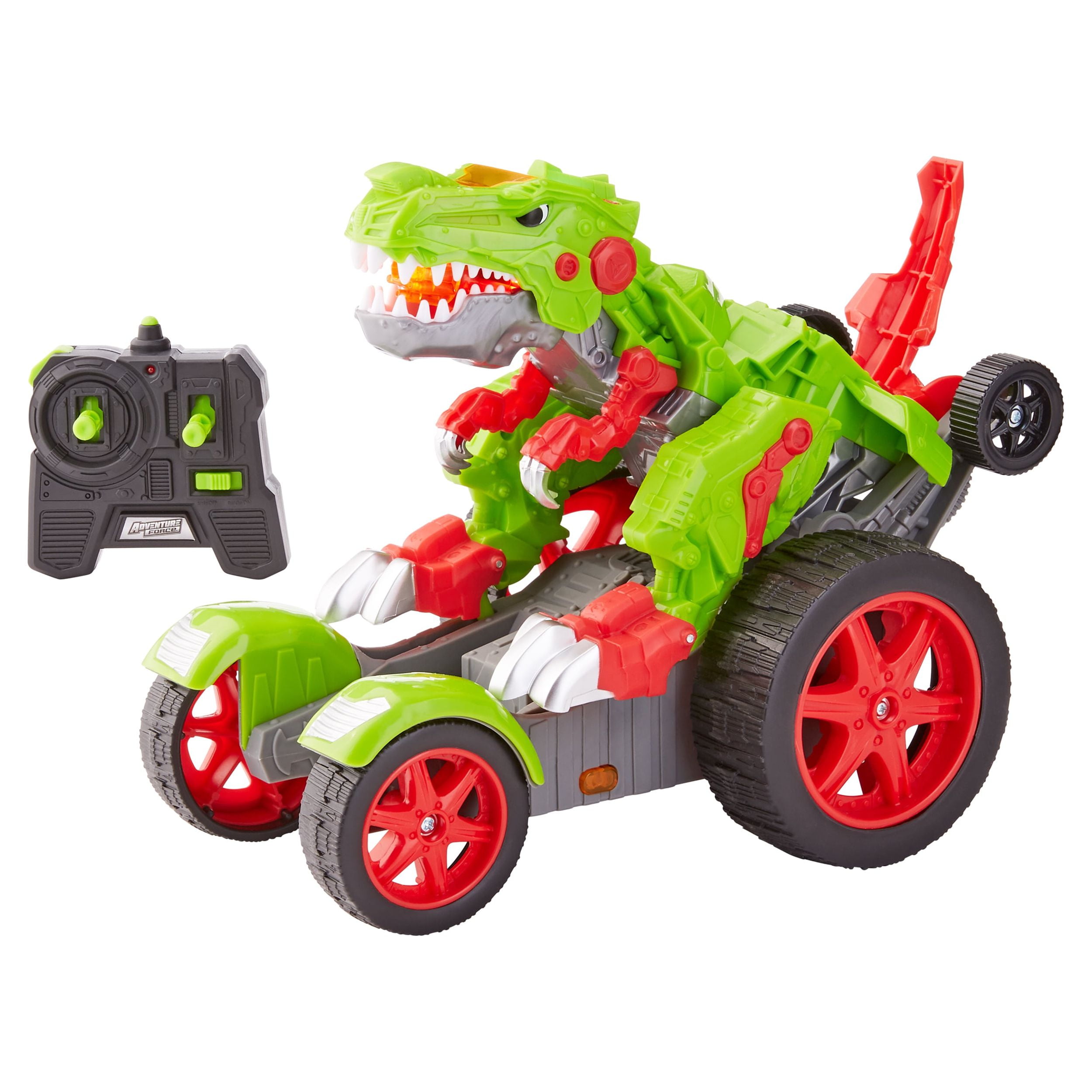 Adventure Force RC Tyranno Mech Stunt Car with Velocity Wheels and LED ...