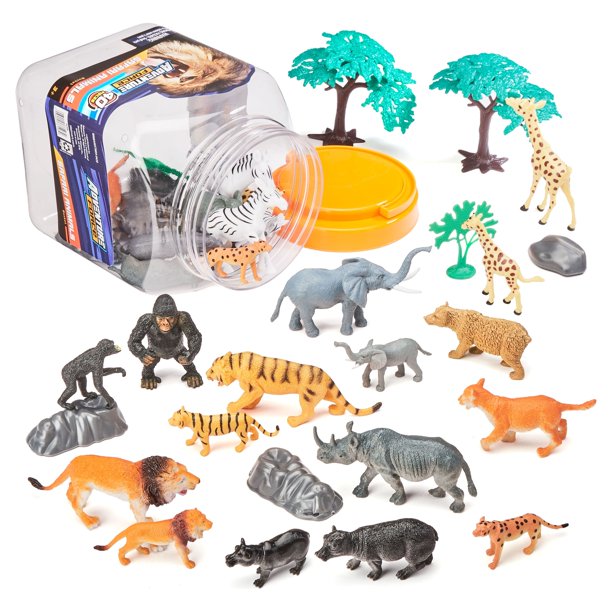 Adventure Force Safari Animals Bucket, 40 Pieces - Walmart Business ...