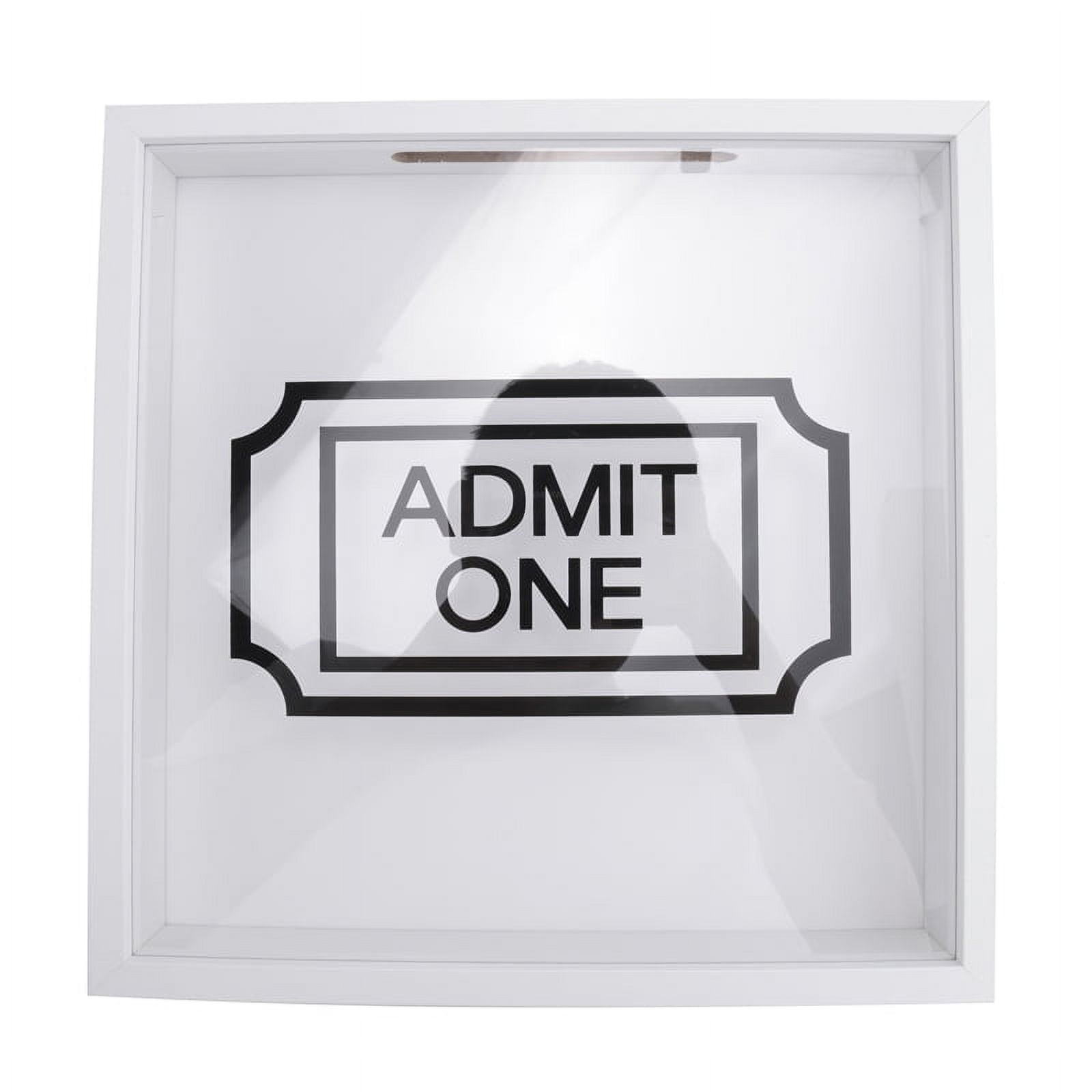 Adventure Fund Box, White Shadow Box Bank Travel, Coin Bank & Wooden ...