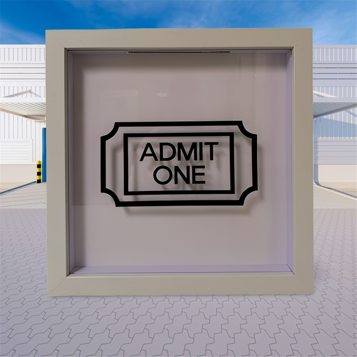 Adventure Fund Box, White Shadow Box Bank Travel, Coin Bank & Wooden ...