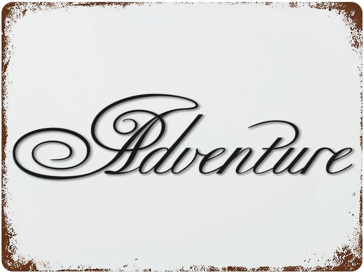 Adventure Funny Novelty Metal Home Decor for Front Door Gate Entryway ...