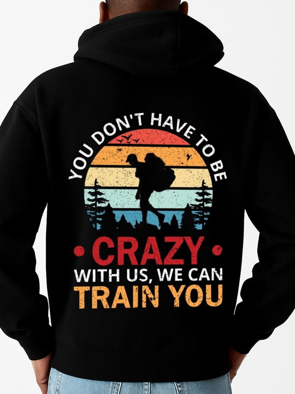 Adventure Hiker sweatshirt funny humor men's hooded sweatshirt black ...