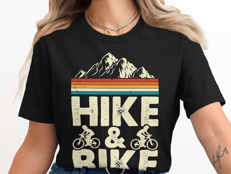 Adventure Hiking and Biking Shirt, Mountain Outdoor Graphic Tee ...