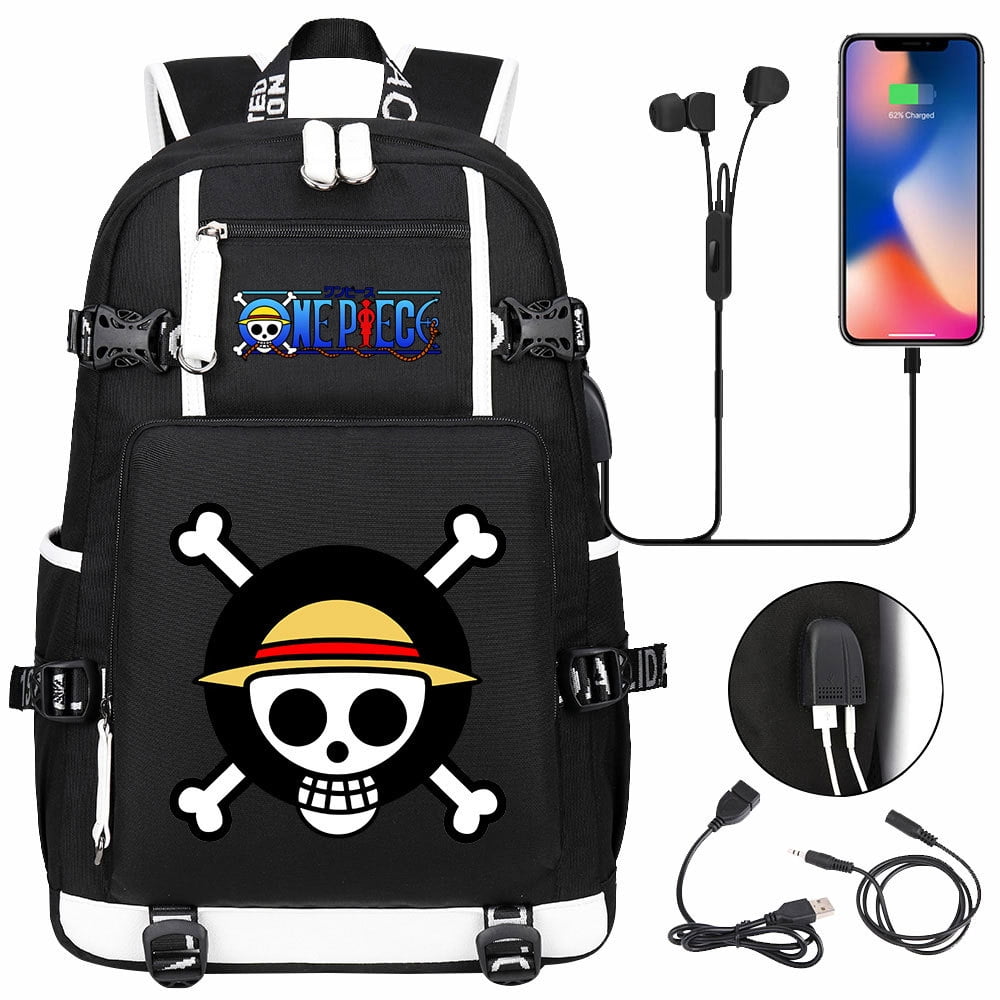 Adventure-Inspired Backpack with USB Charging Port – Cartoon Pirate ...