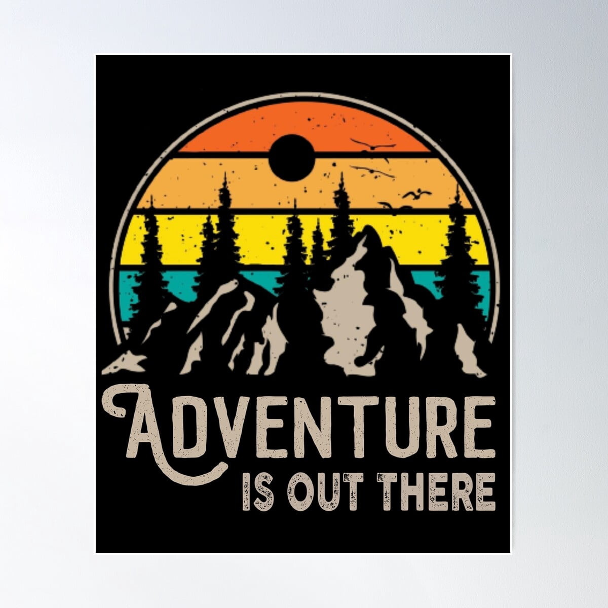 Adventure Is Out There Poster Wall Art, Modern Wall Decor For Living ...