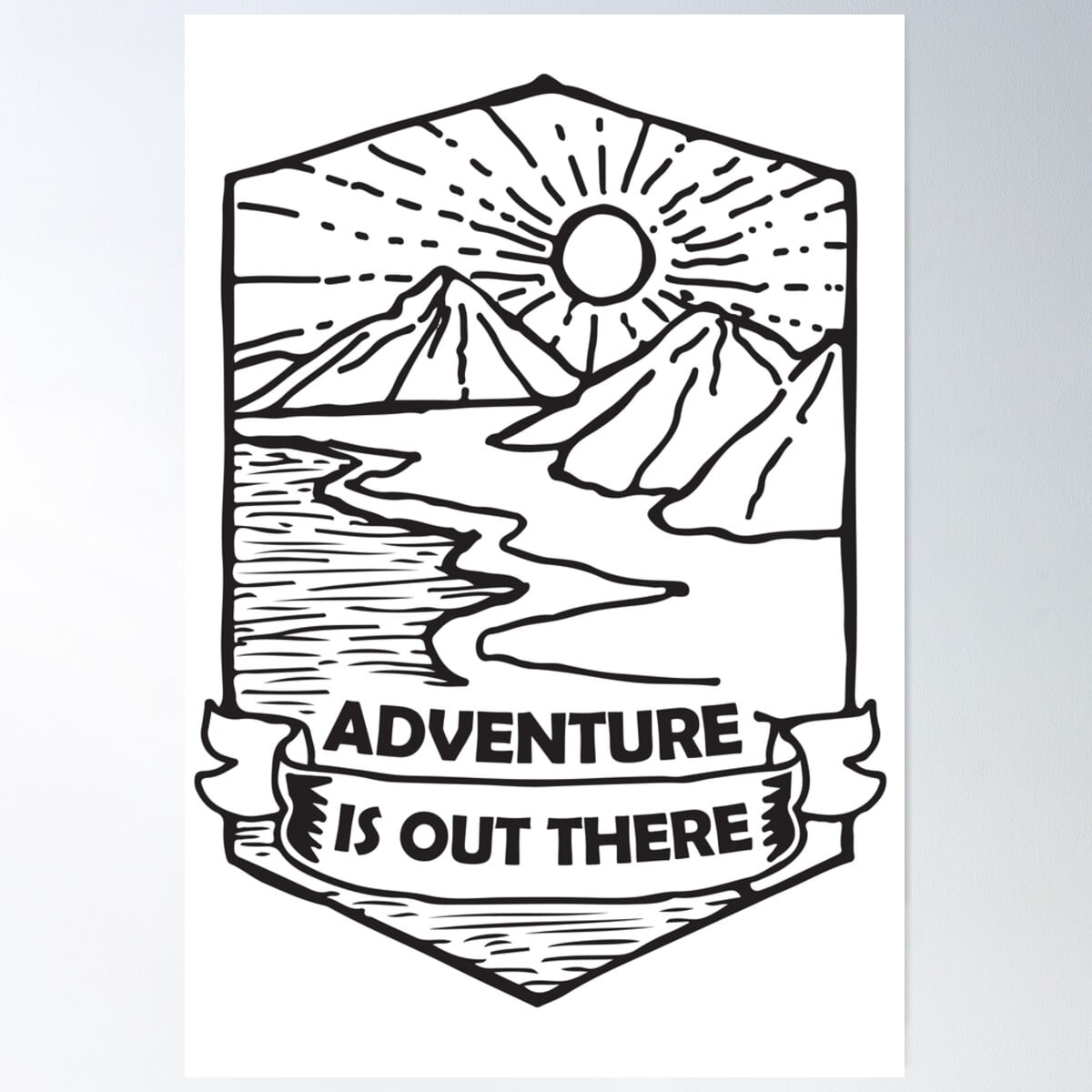Adventure Is Out There! Poster Wall Art, Modern Wall Decor For Living ...