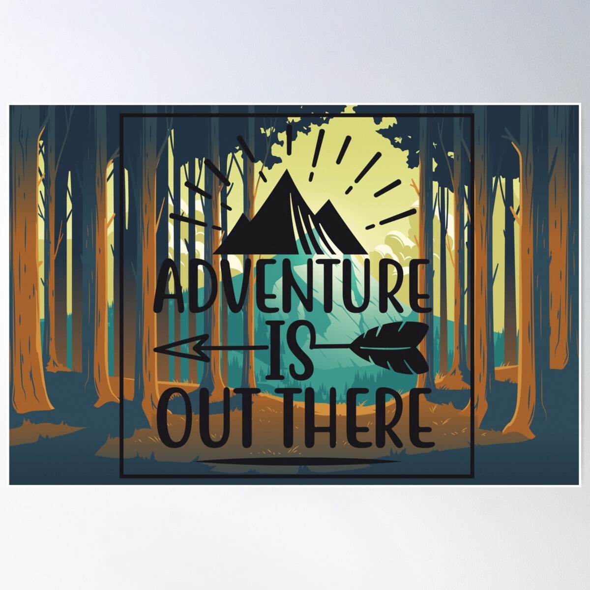 Adventure Is Out There Poster Wall Art, Modern Wall Decor For Living ...