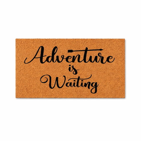 Adventure Is Waiting Doormat, Outdoor Welcome Entry Mat (12x26 inches ...