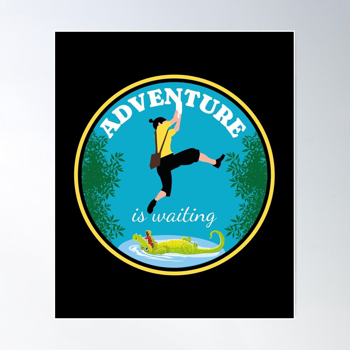 Adventure Is Waiting Poster Wall Art, Modern Wall Decor For Living Room ...