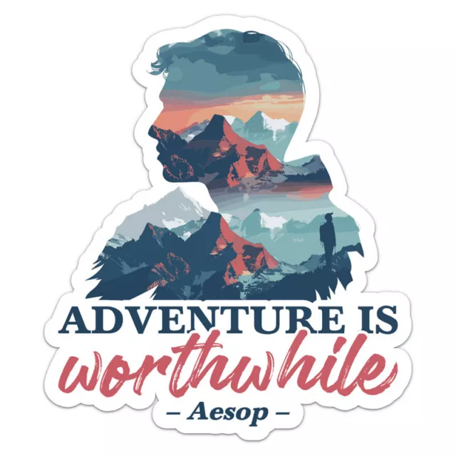 Adventure Is Worthwhile Travel Sticker Phone Decal Water Bottle ...