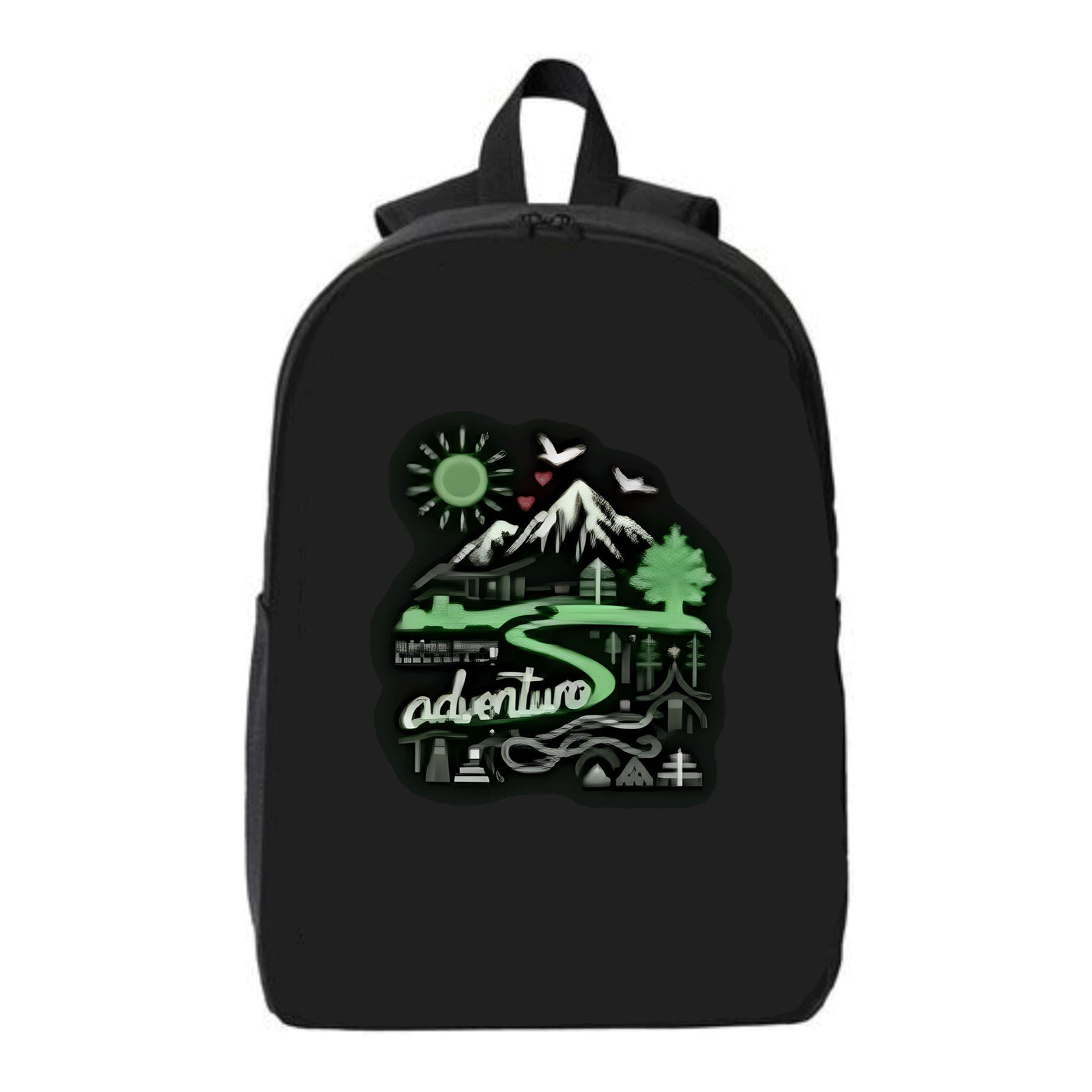 Adventure Laptop Backpack - 15 " Fits Features Winding Path Mountain ...