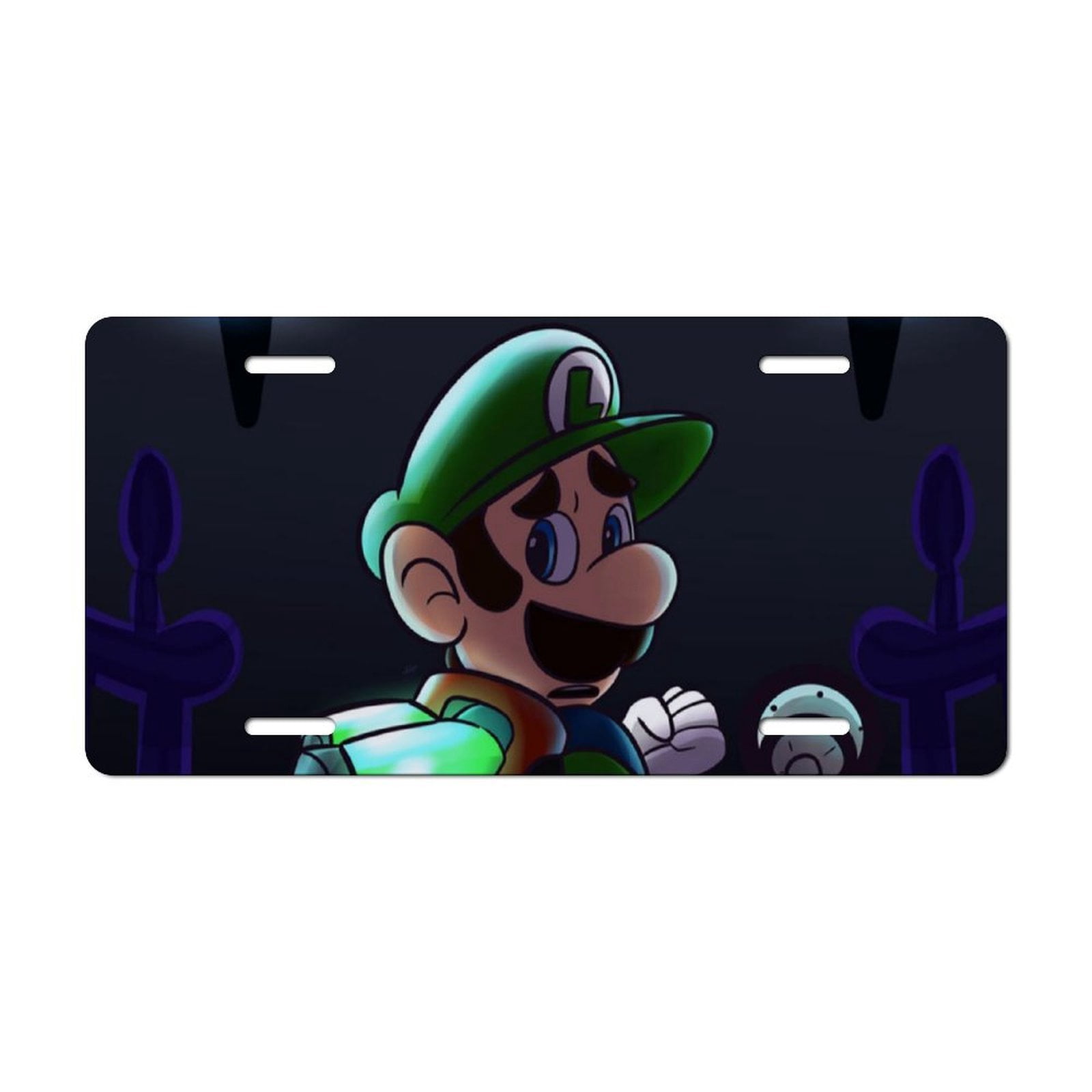 Adventure Luigi's Mansion License Plate Cover Aluminum For Various Car ...