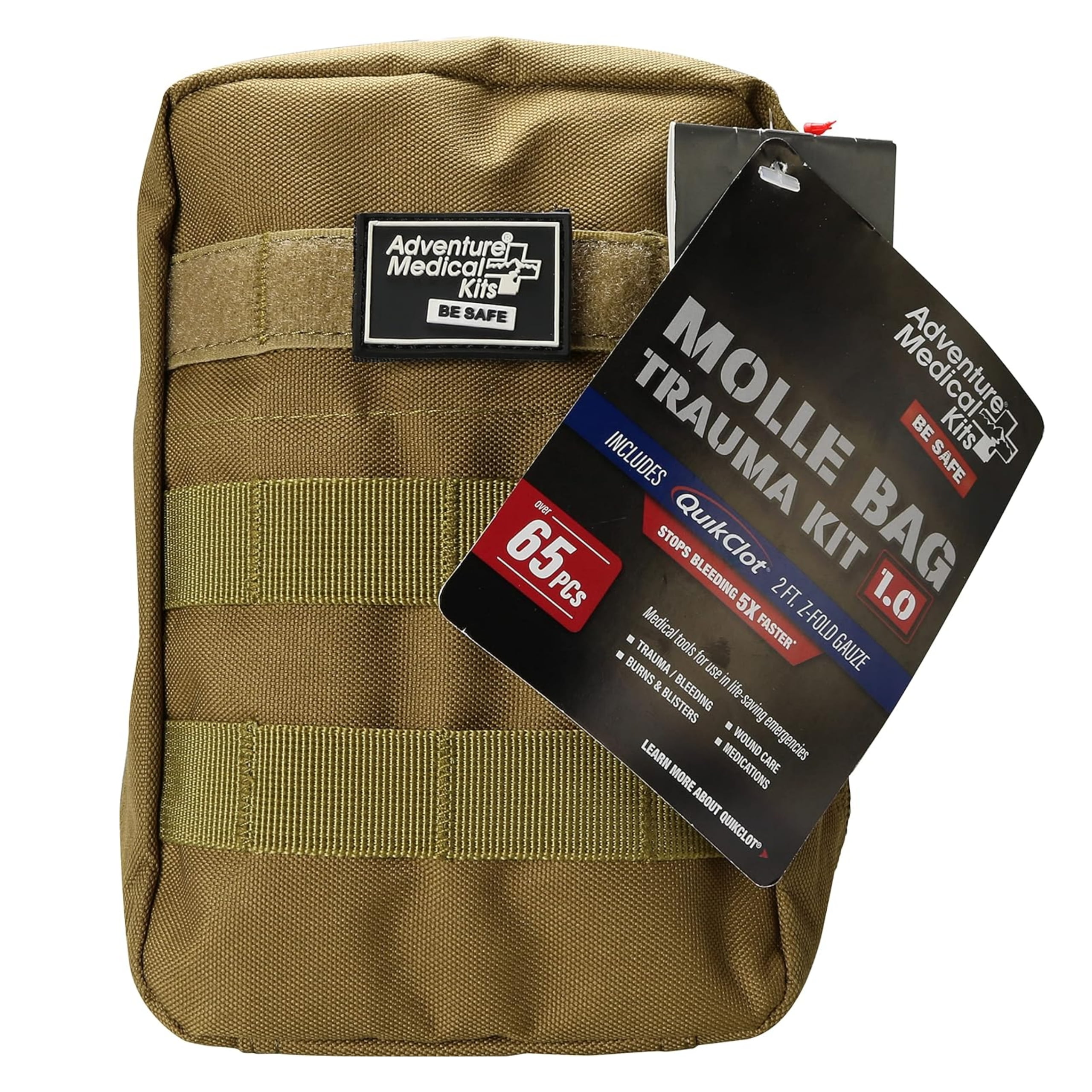 Adventure Medical MOLLE Bag Trauma Kit 1.0 (Khaki Bag) HSA/FSA Eligible ...
