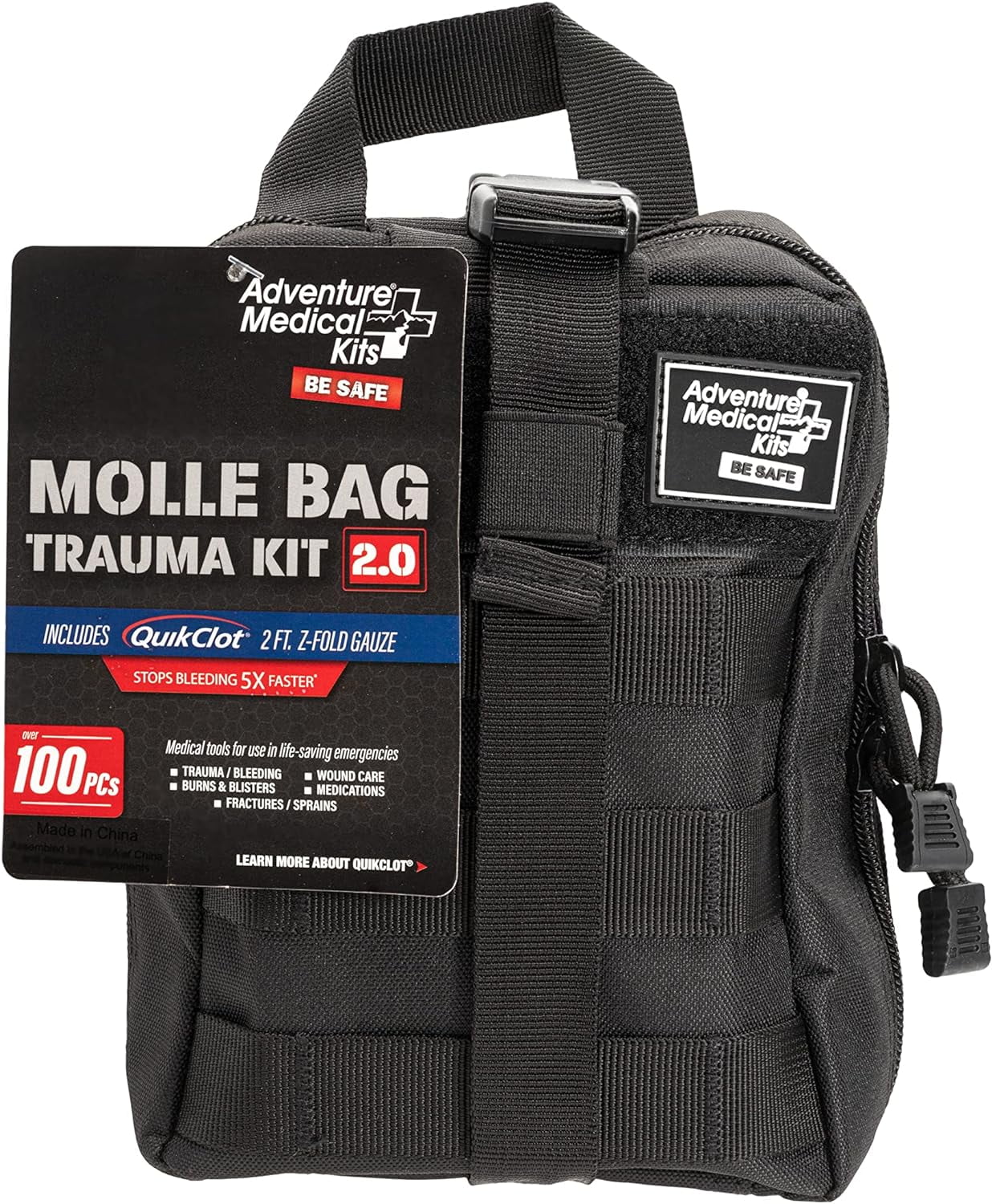 Adventure Medical Molle Bag Trauma Kit 2.0 (Black Bag) - Walmart.com