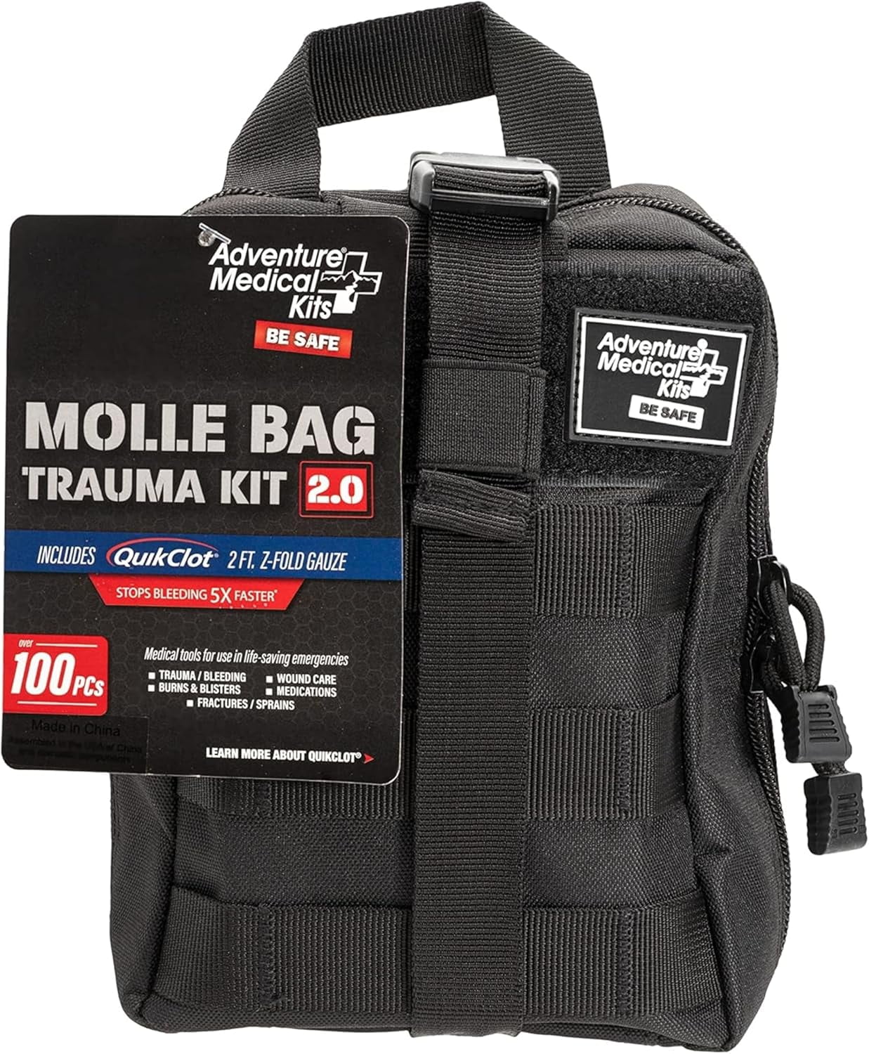 Adventure Medical Molle Bag Trauma Kit 2.0 (Black Bag) - Walmart.com