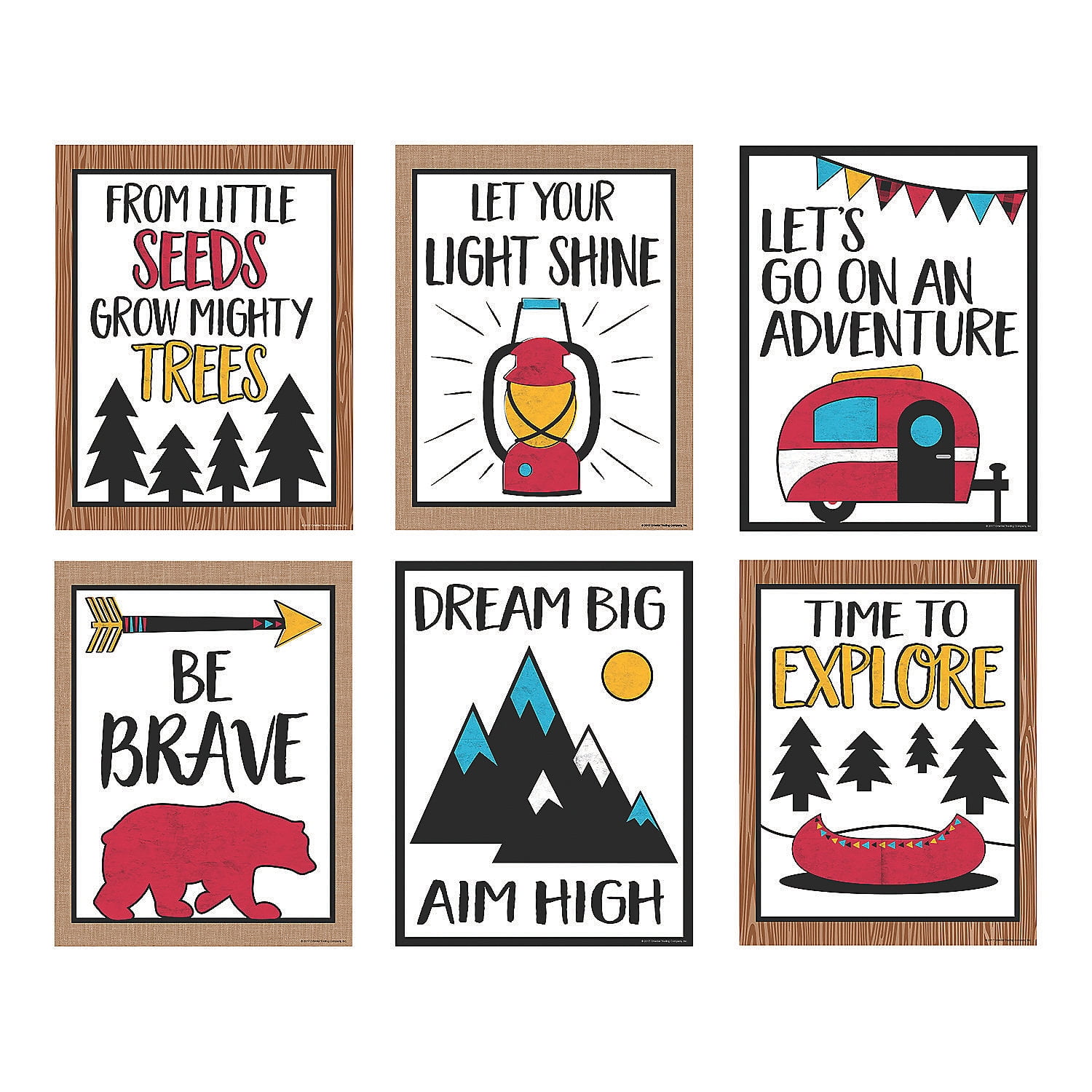Adventure Motivational Posters - Educational - 6 Pieces - Walmart.com