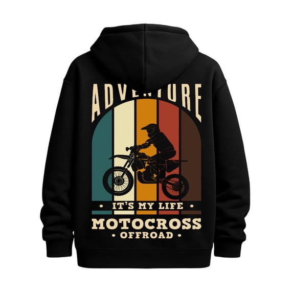 Adventure Motocross sweatshirt men's polyester black Casual Outdoor ...