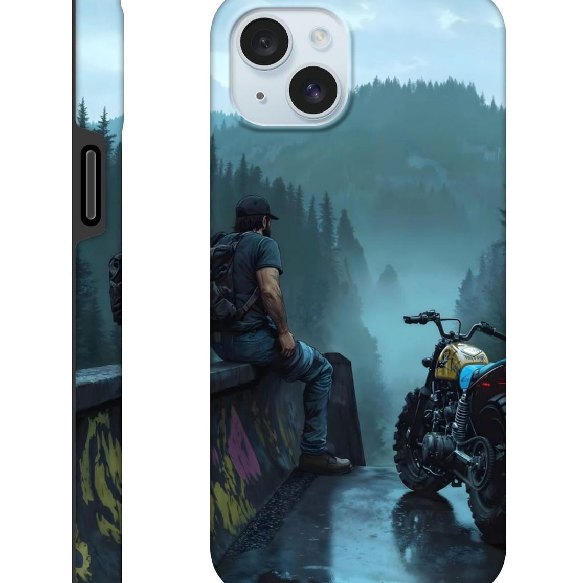 Adventure Motorcycle iPhone Case Scenic Mountain Rider Compatible with ...