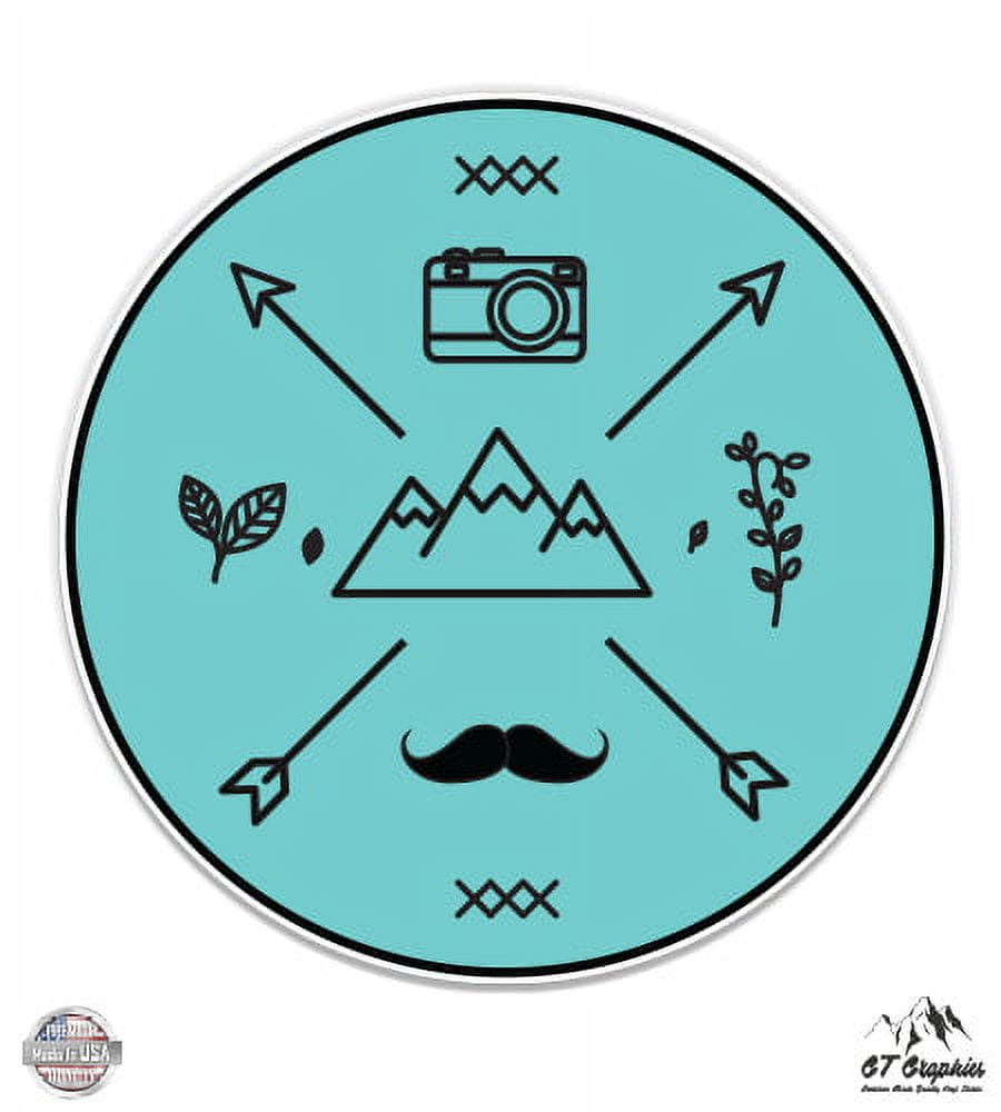 Adventure Mountains Arrows - 12" Vinyl Sticker Waterproof Decal ...