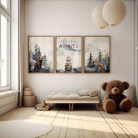 Adventure Nursery Decor Adventure Awaits Prints Woodland Animals Forest adventure-nursery-decor-adventure-awaits-prints-woodland-animals-forest