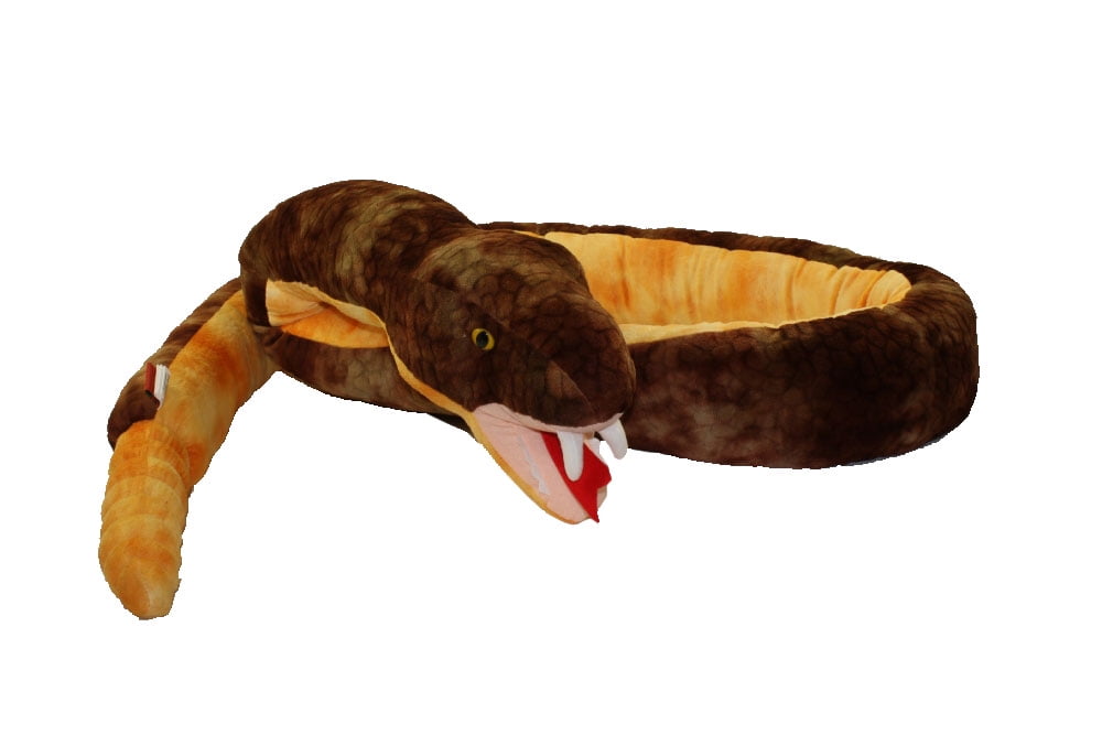 Adventure Planet Plush Stuffed Toy - Brown Rattlesnake Animal Den (100 ...