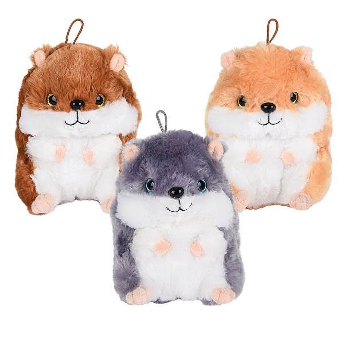 Adventure Planet Plush - SET OF 3 HAMSTERS (Brown, Tan & Grey)(7 inch ...