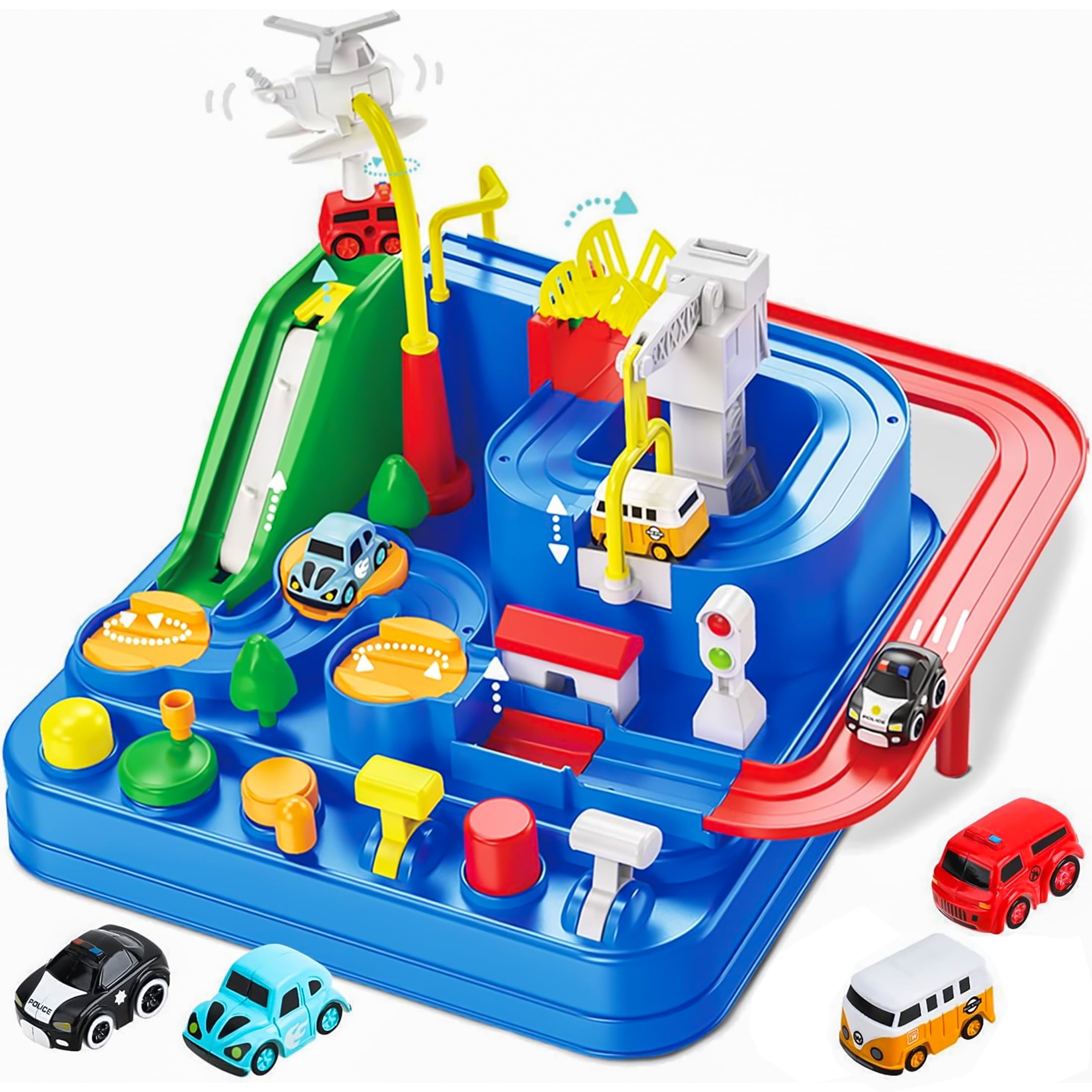 Adventure Race Car Playset for Ages 3-7, Toddler Educational Toy, Ideal ...