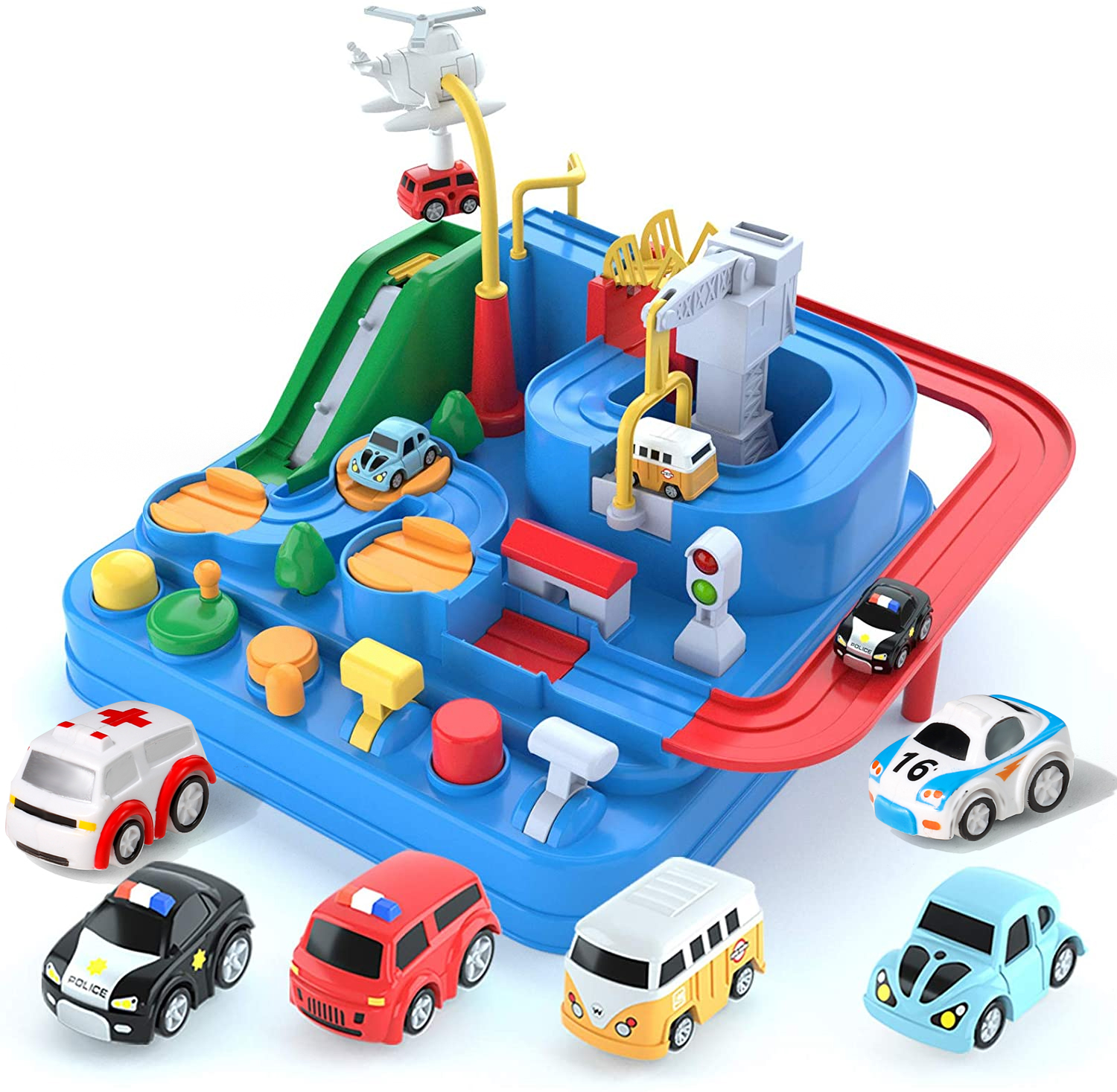 Adventure Race Car Toys For Boys 3 6 Years Race Track Playset Toddler