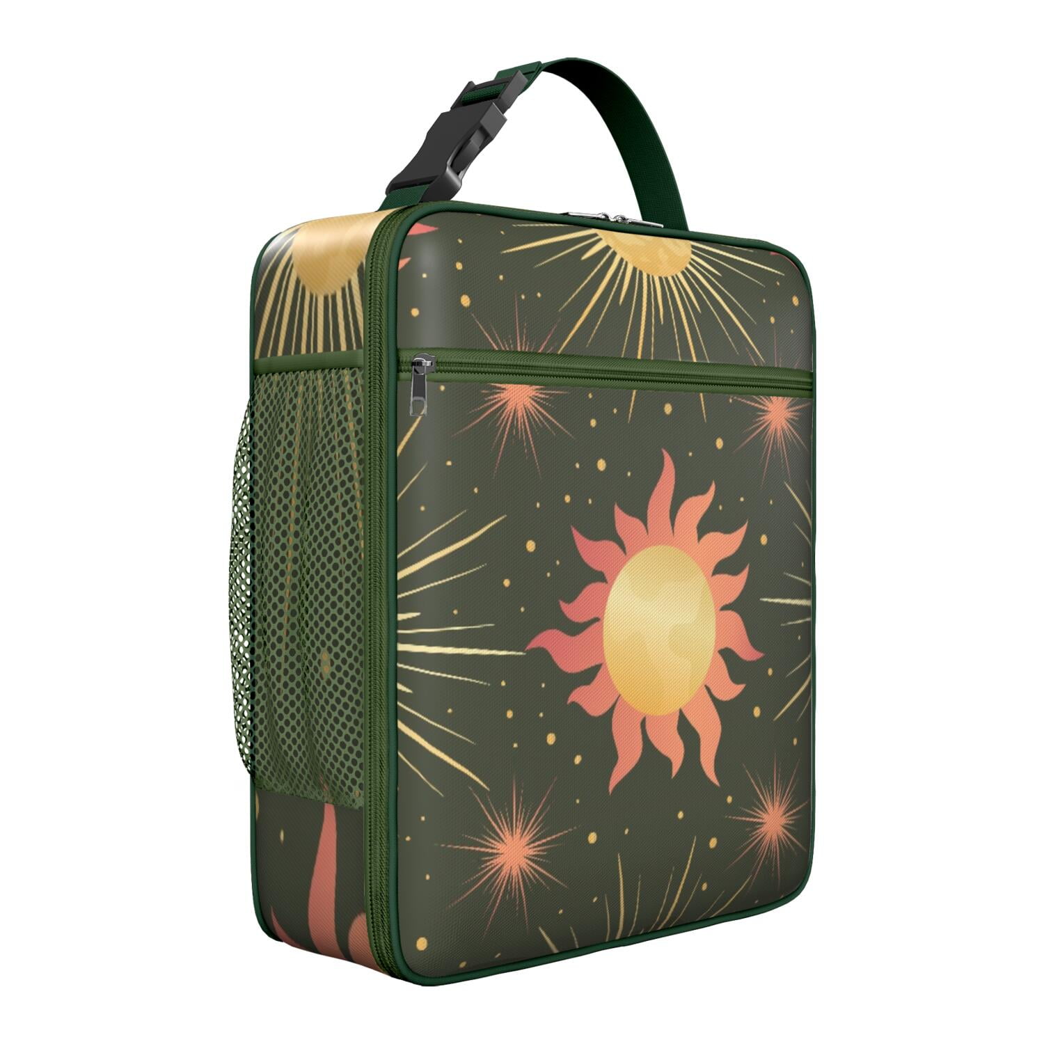 Adventure-Ready Gothic Lunch Box: Starry Night Pattern with Gold Stars ...
