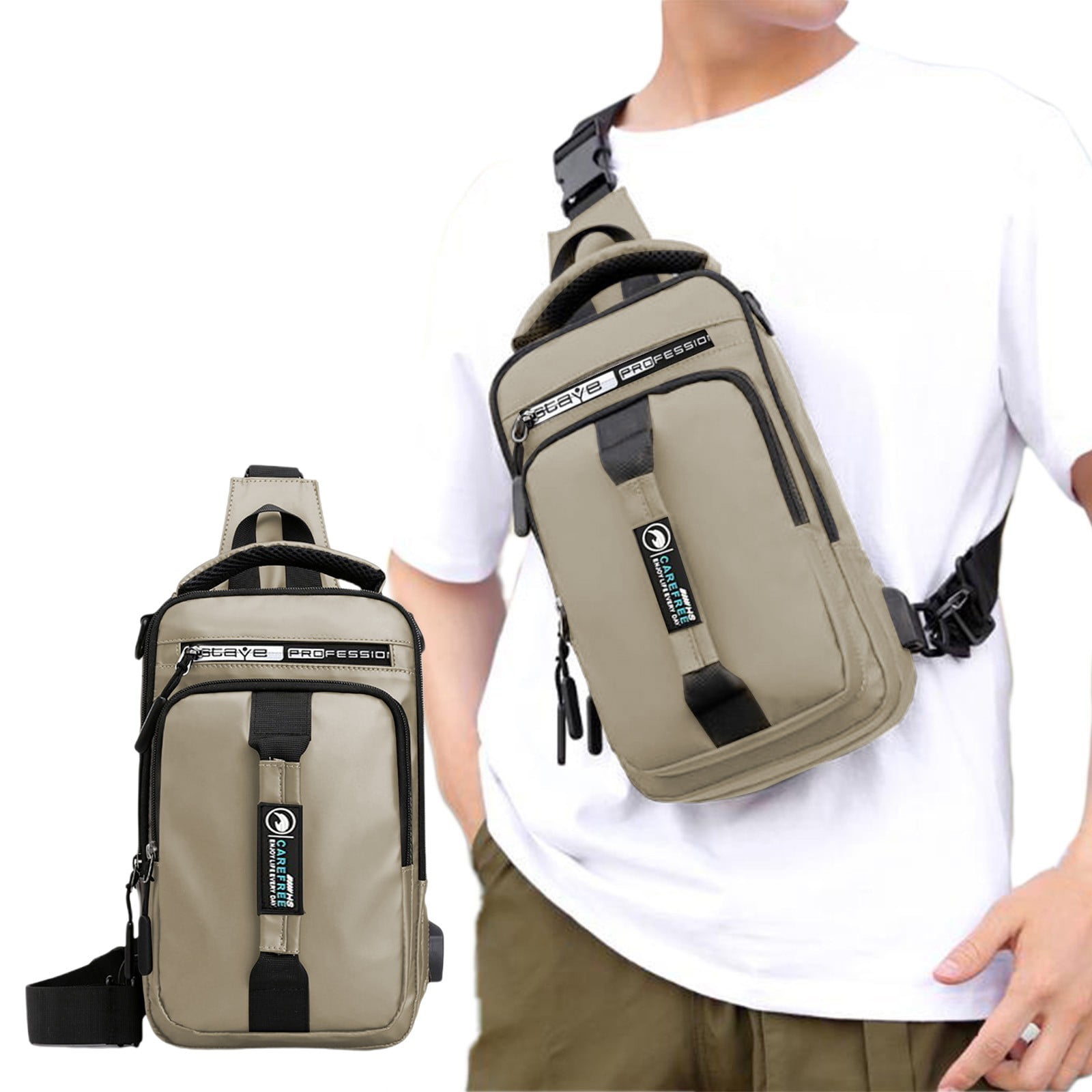 Adventure Ready Sling Bag, Durable Nylon Construction, Adjustable ...