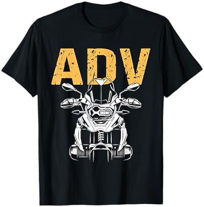 Adventure Rider Motorcycle Graphic T-Shirt for Off-Road Mountain Travel ...