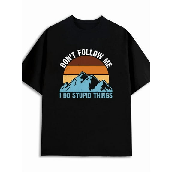 Adventure Seeker Tee 180G 100% Cotton 180G 100% Cotton men's elegantly funny top black Unique ...