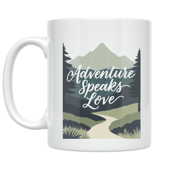 Adventure Speaks Love - Travel Enthusiast - 11 oz Ceramic Coffee Mug ...