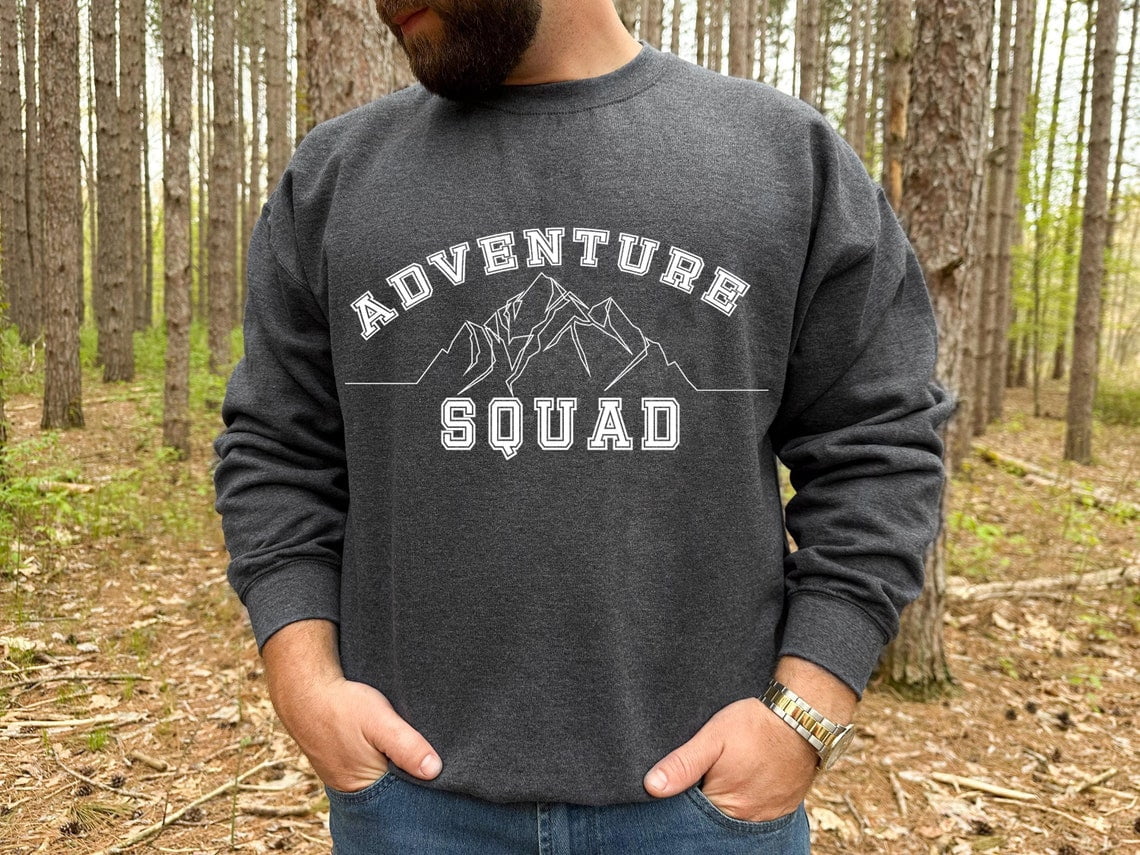 Adventure Squad Sweatshirt, Mountain Sweater, Nature Lover Sweater ...