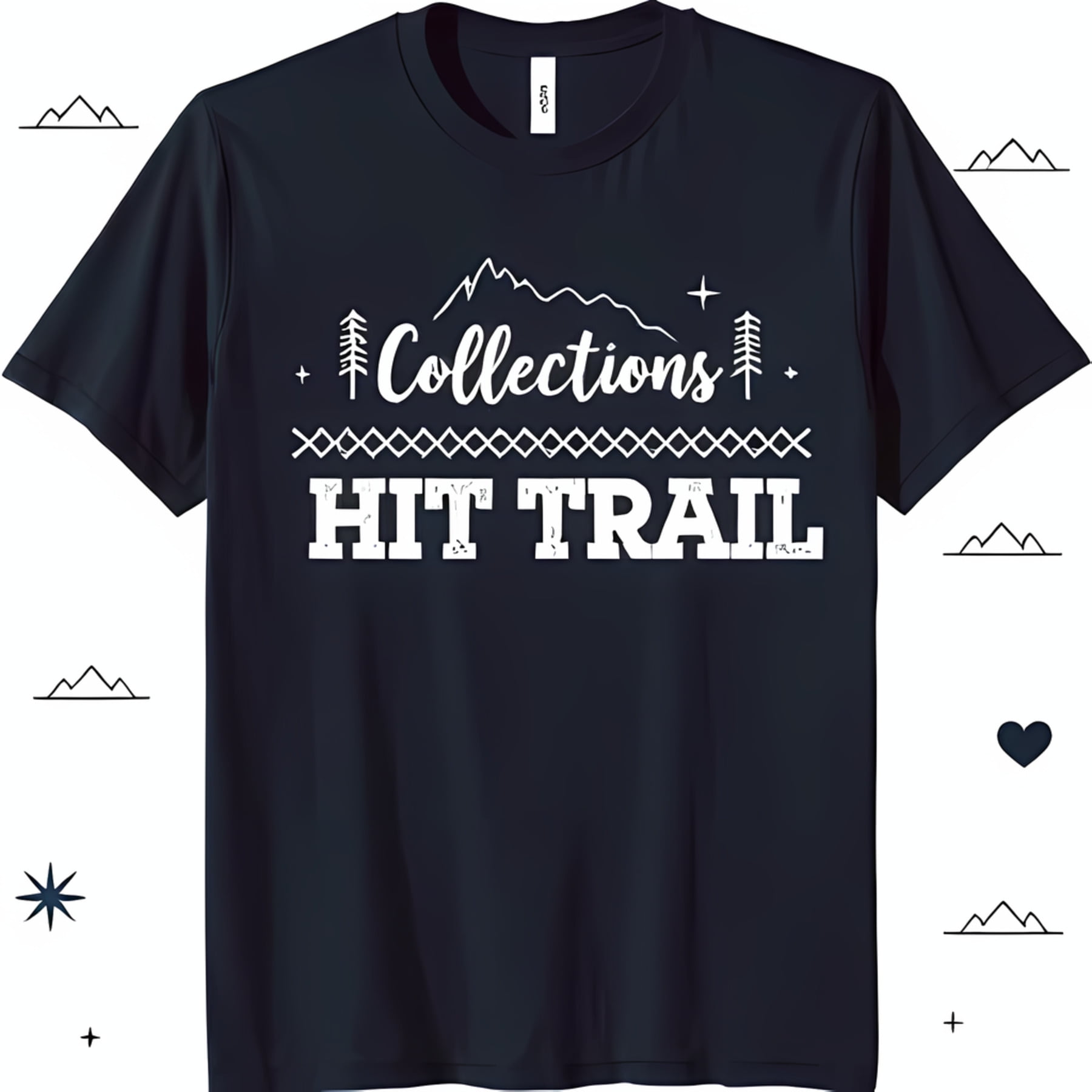 Adventure T-Shirt 'Collections Hit ' Graphic with Mountains Trees ...
