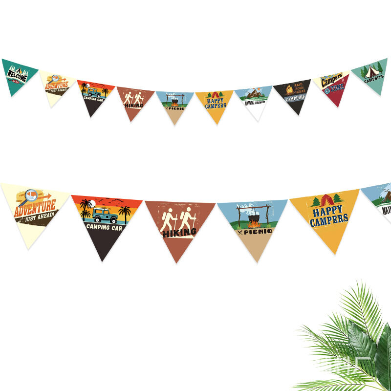 Adventure Theme WELCOME CAMP Pennant Camping Outdoor Adventure Party ...