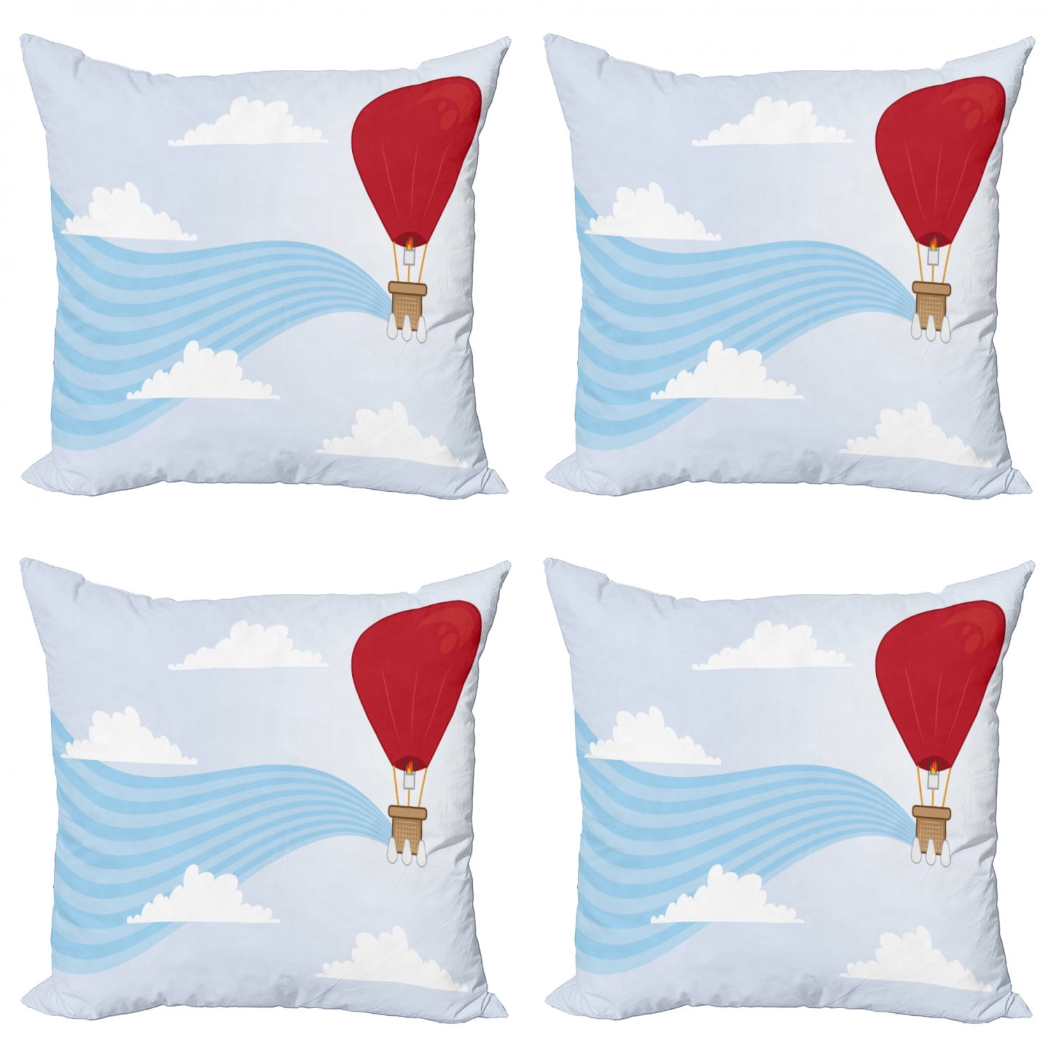 Adventure Throw Pillow Cushion Case Pack of 4, Interpretation of a Hot ...