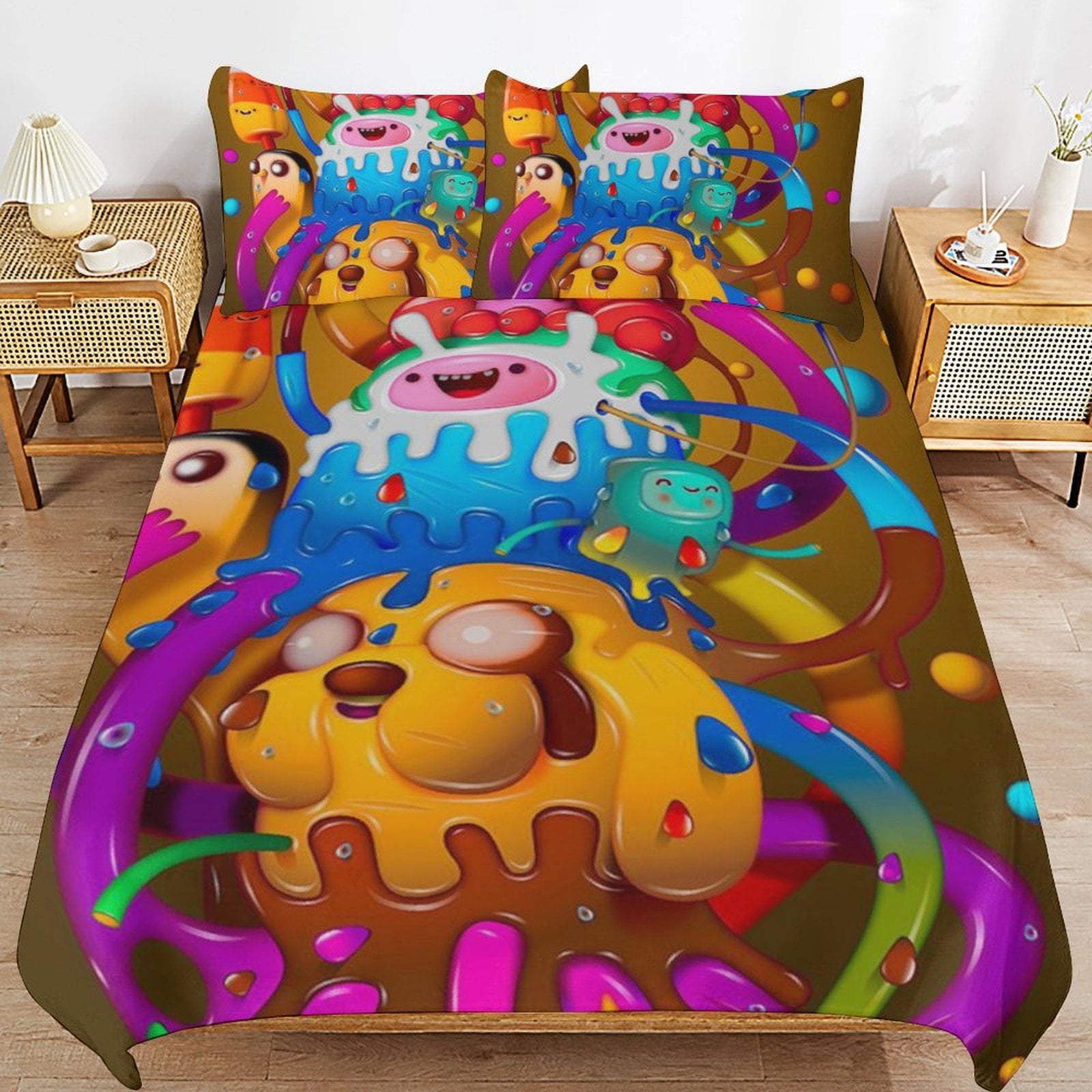 Adventure Time 3 Pieces Bedding Set 3D Printed Lightweight Bed Quilt ...