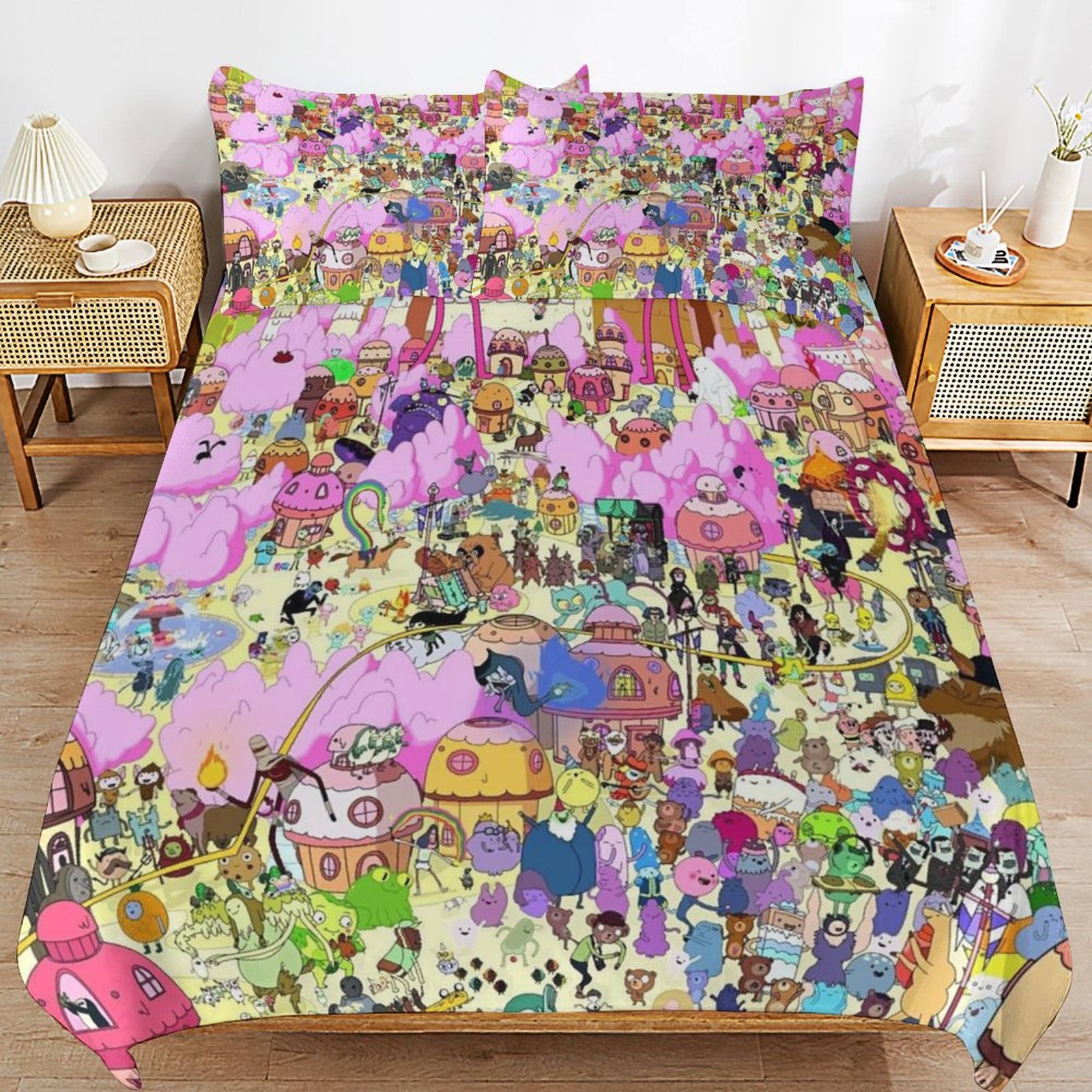 Adventure Time 3 Pieces Bedding Set 3D Printed Lightweight Bed Quilt ...