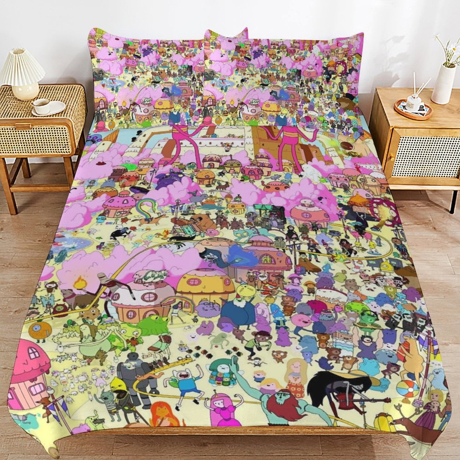 Adventure Time 3 Pieces Bedding Set 3D Printed Lightweight Bed Quilt ...