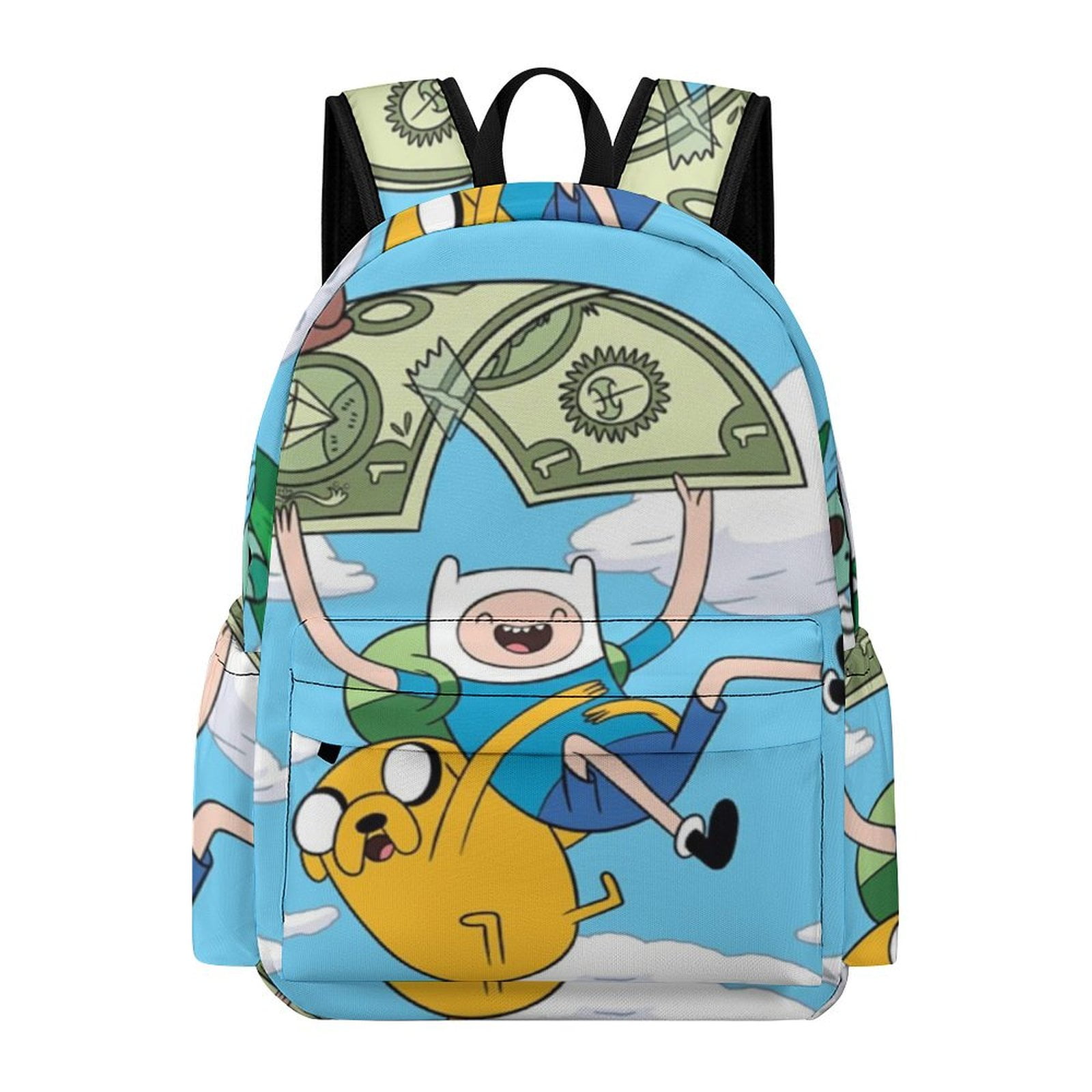 Adventure Time Adjustable Backpack Laptop Daypack Student School Bookbag Satchel Half Printed ...