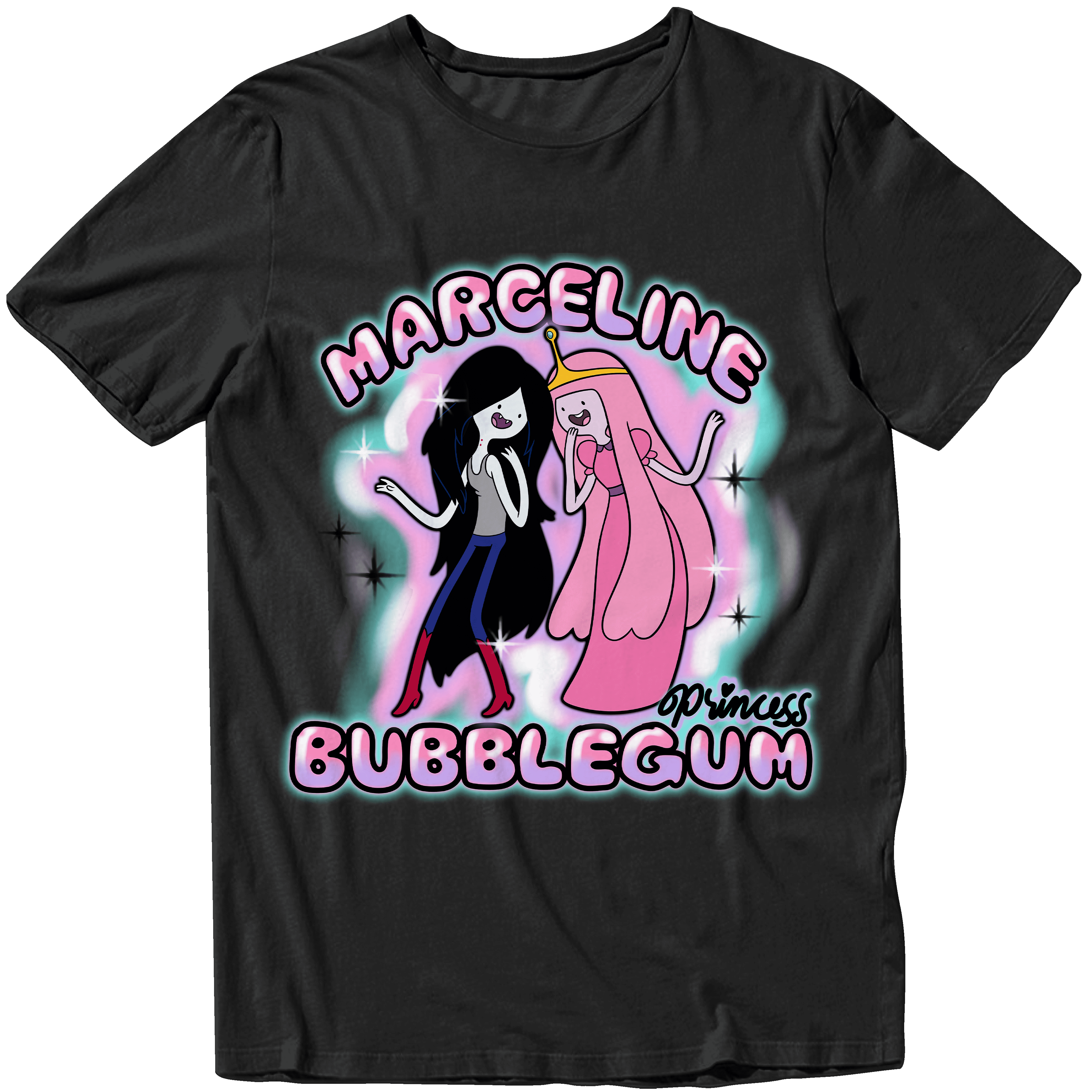 Adventure Time Airbrush Marceline & Princess Bubblegum Adult Unisex ...