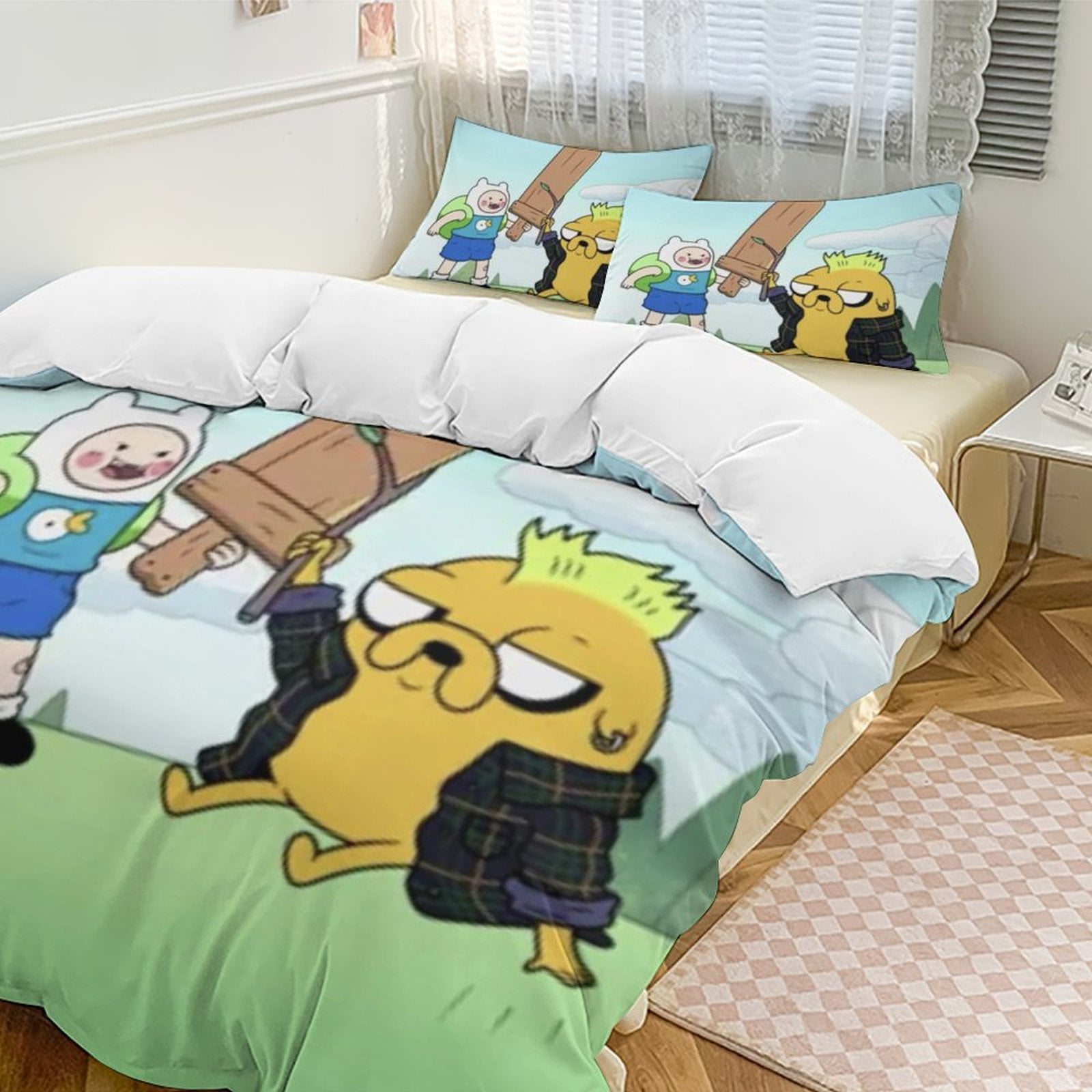 Adventure Time Animated 3 Pieces Bedding Set Soft Comforter Sets ...