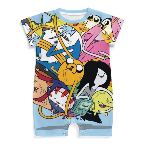 Adventure Time Animated Baby One-Piece Rompers Summer Short Sleeve ...