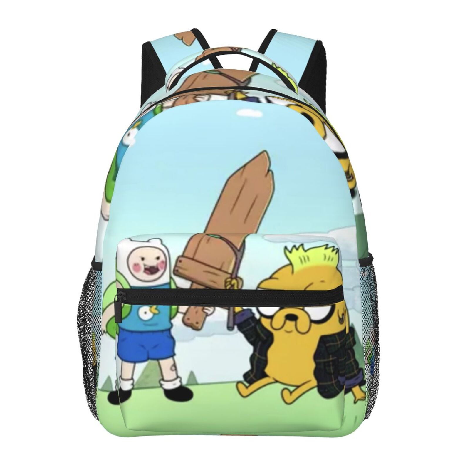 Adventure Time Animated Backpack Shoulders Laptop Daypack Student ...