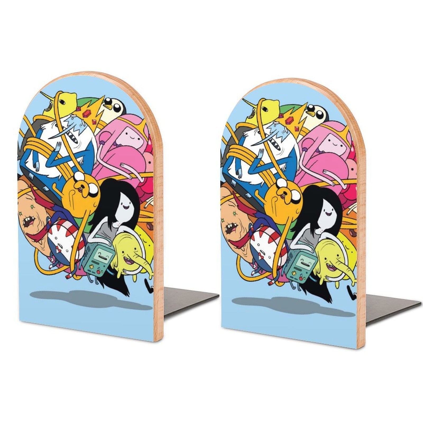 Adventure Time Animated Bookends Wood Book Divider Decor Shelves Non ...