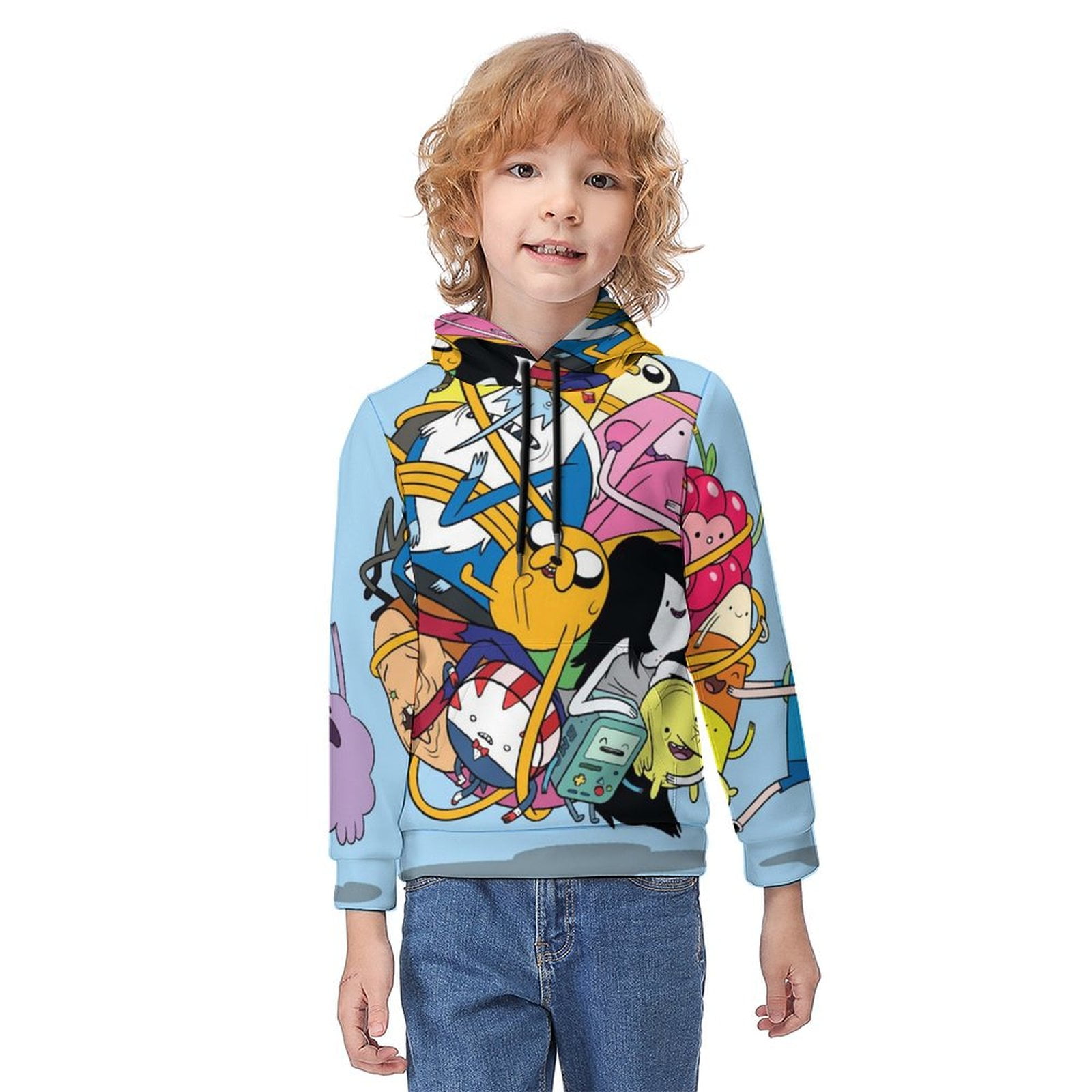 Adventure Time Animated Fashion Hoodies Sweatshirt For Kids Pullover ...