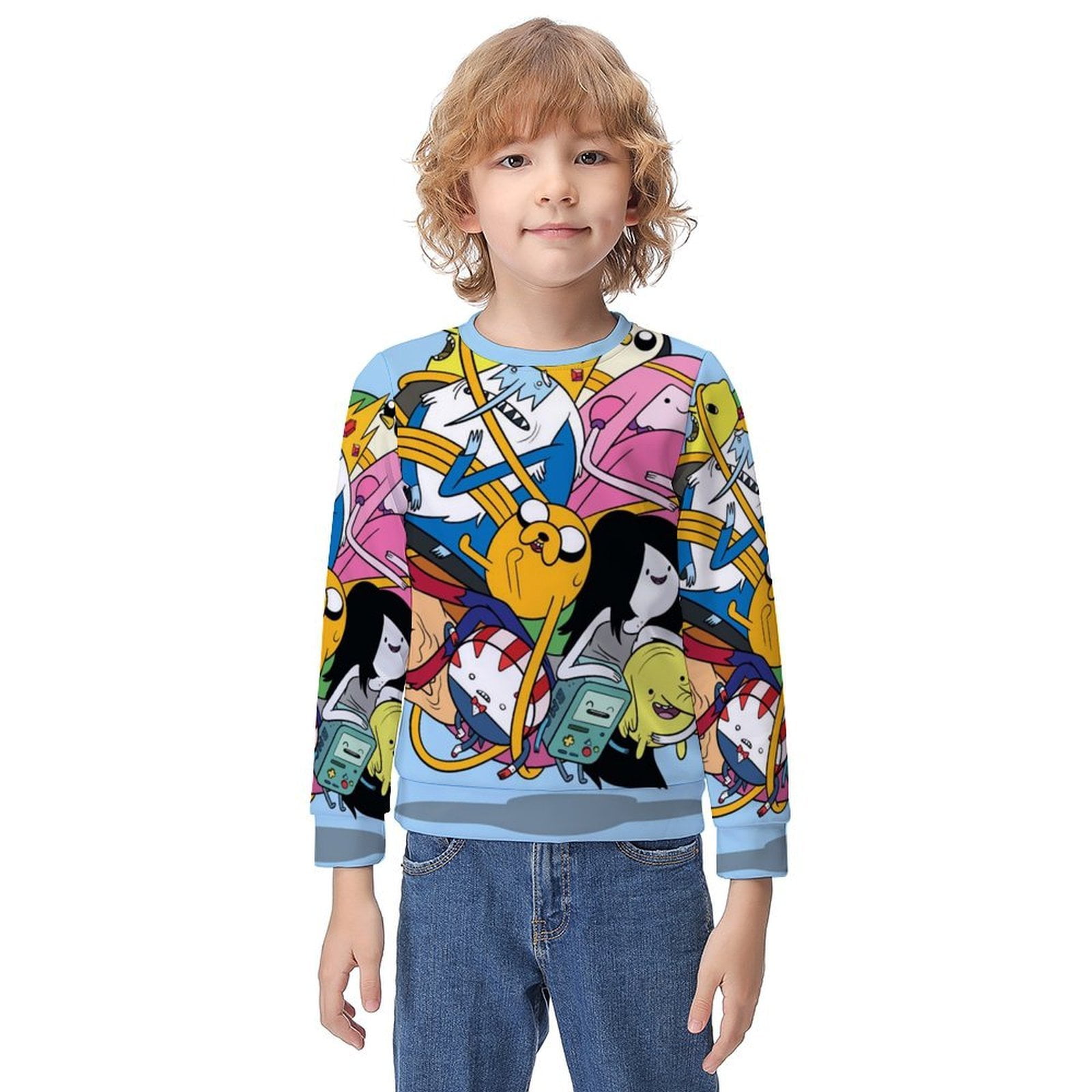 Adventure Time Animated Hoodie for Kids 3D Printed Pullover Sweatshirts ...