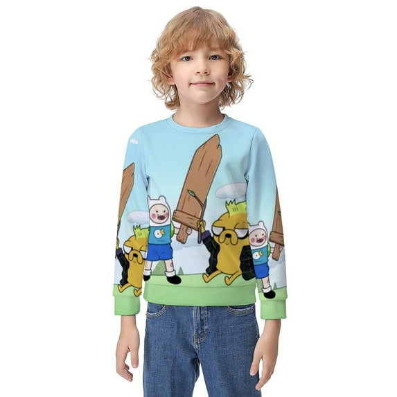 Adventure Time Animated Hoodie for Kids 3D Printed Pullover Sweatshirts ...